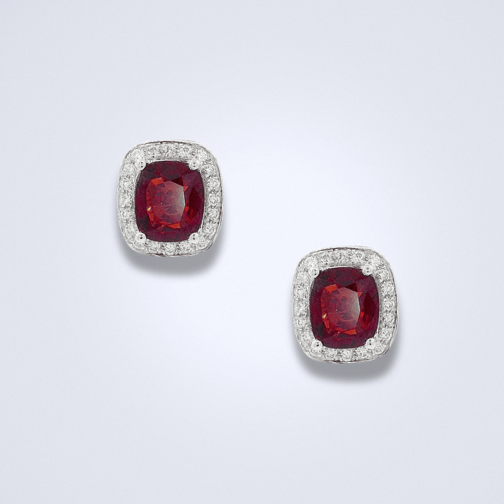 Classic Spinel Diamond Earrings – Timeless Glam – Benny's Gems Creations