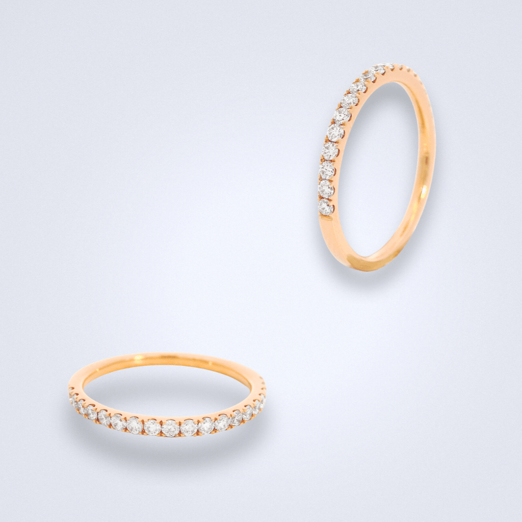 Slim Classic Diamond Stackable Ring – Benny's Gems Creations